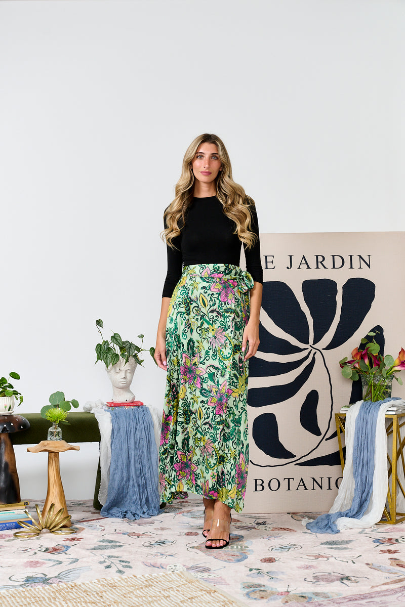 MW Printed Wrap Skirt w Side Tie 333638 – Daniella’s Shop Passaic